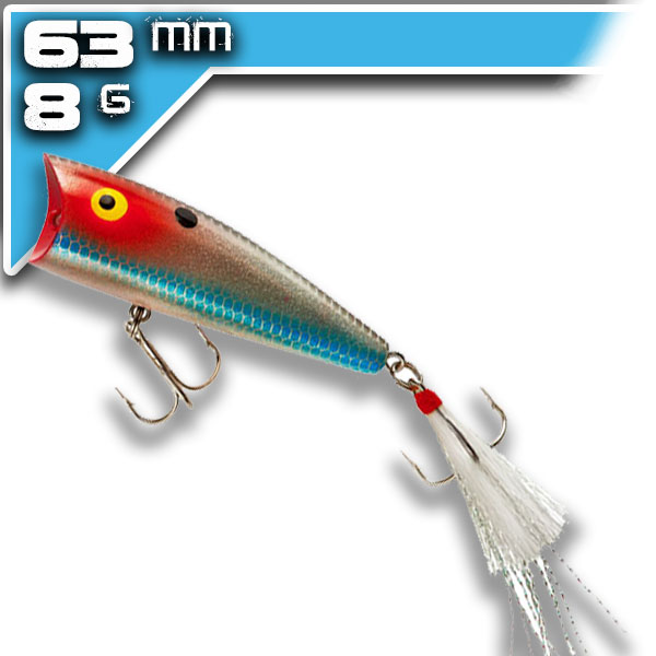 REBEL Pro Pop-R Plus 6,35cm/7g - Silver Shad - Műcsalik - Felszíni ...